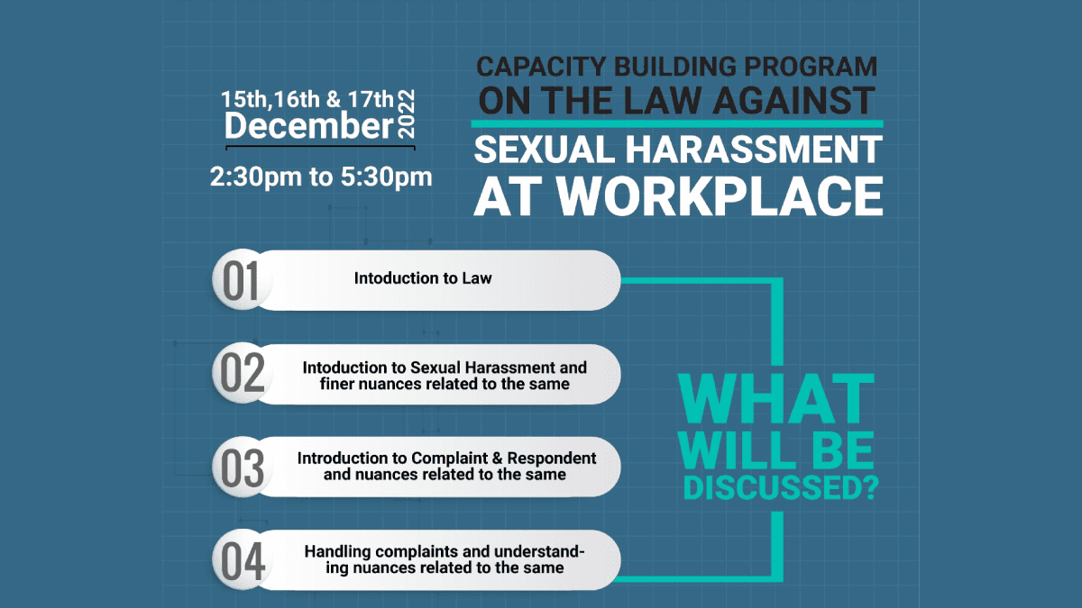 15th, 16th & 17th Dec 2022 - Capacity Building Program on the Law ...